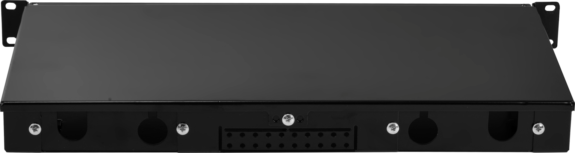 Splice box fixed 1U without front panel, unequipped, black | black ...