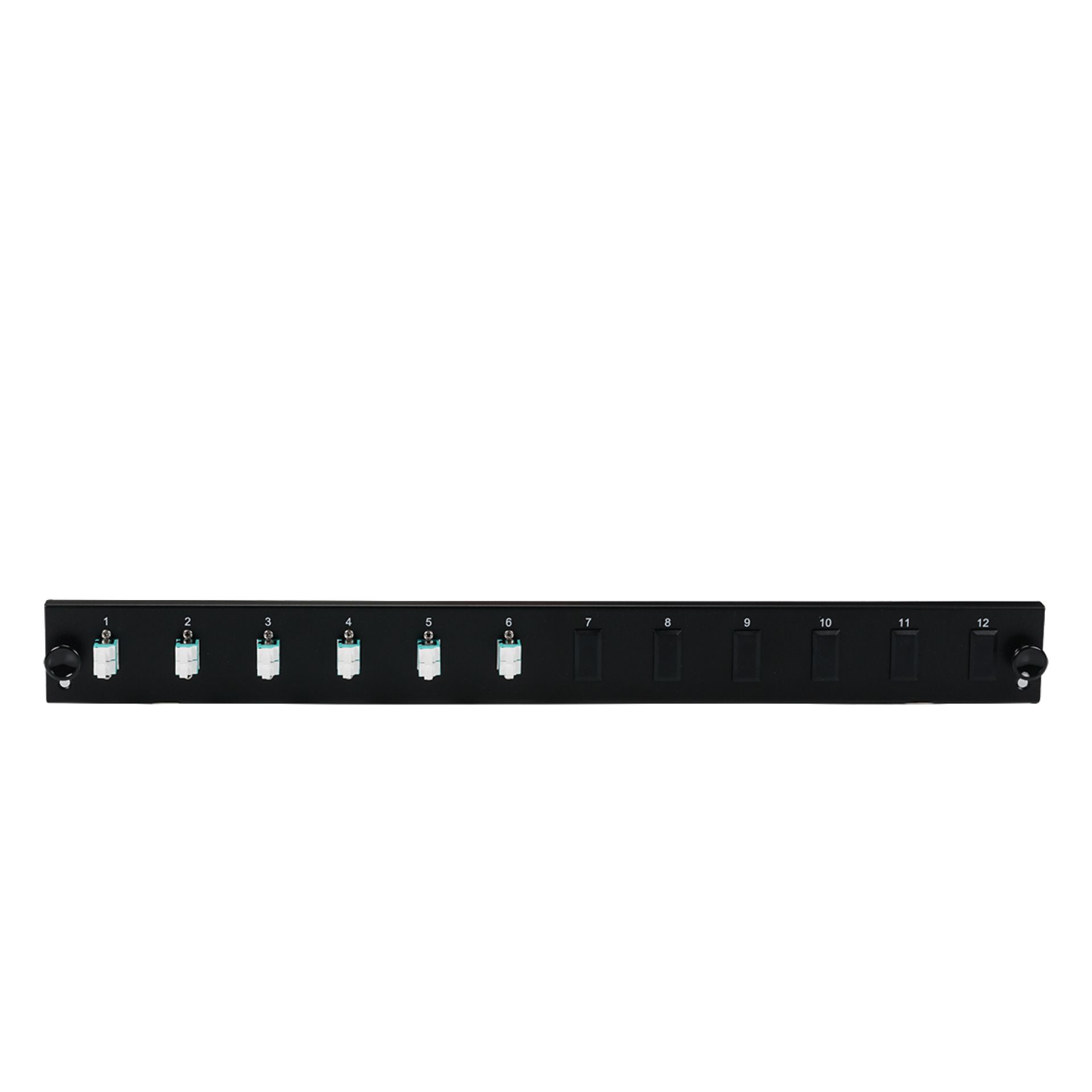 Equiped 12 Port Front Panel with 6x LC duplex adapter OM3 vertical ...